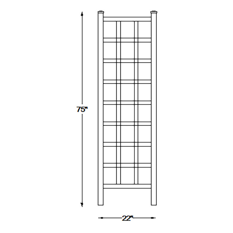 Reinke 75 H x 22 W Vinyl Lattice Panel Trellis Mocha